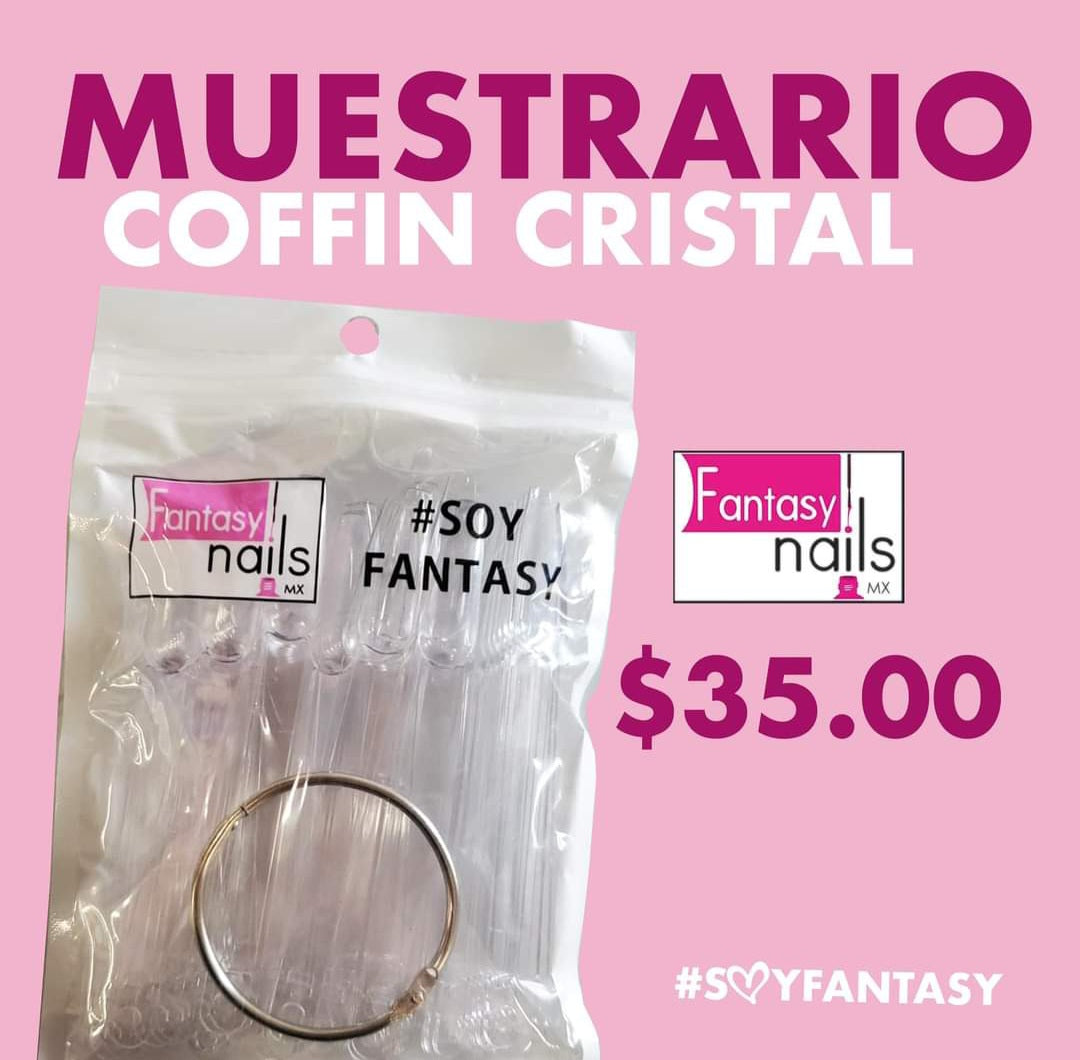 Muestrario coffin cristal Fantasy Nails – ROJO CEREZA NAILS
